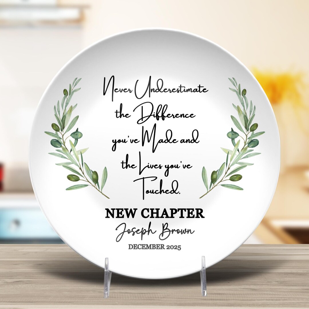 Custom Retirement Gift for Men & Women, Dinnerware Gift Plate Platter Bowl, Coworker Boss New ...