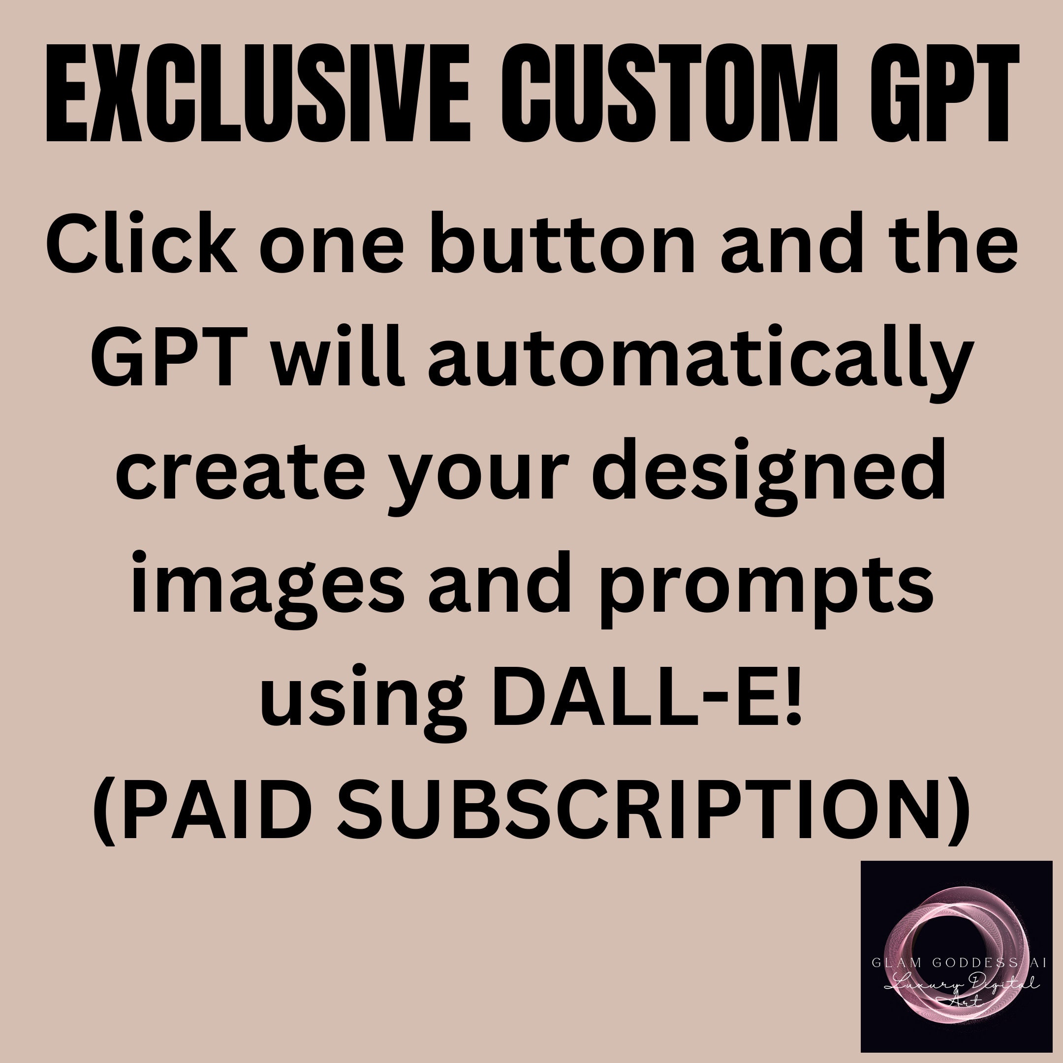 Custom DALLE GPT Back View Push Button Art Creation Unique Digital Art ...