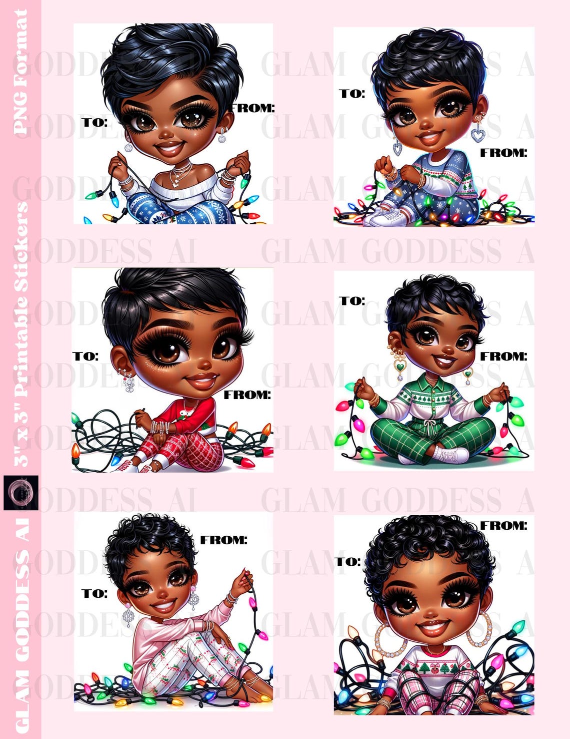 Gift Tag Chibi, Versatile Editable in Canva, Printable Holiday ...