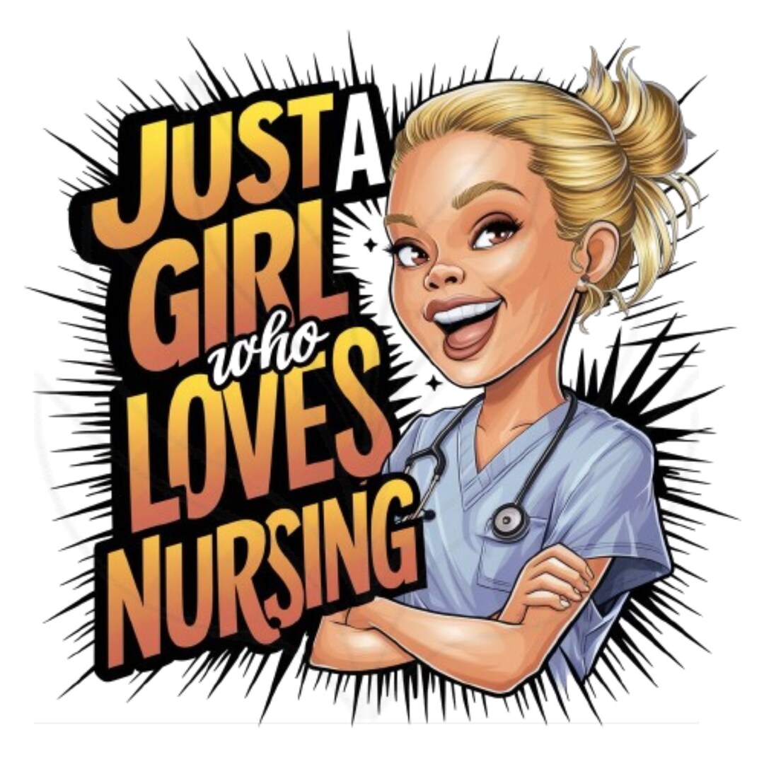 Nurse Lover Digital Art, Magical Nursing Design, Blonde Nurse Printable ...