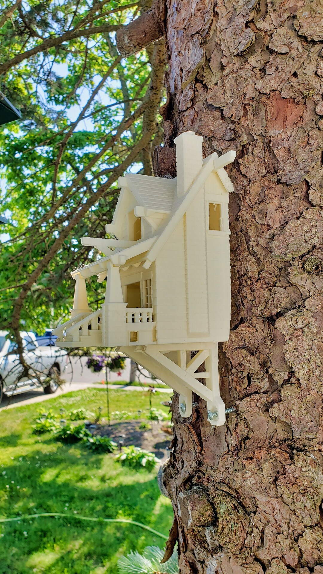 Colonial Birdhouse, 3D Printed, Art, Outdoor Decor, Outdoor Living ...