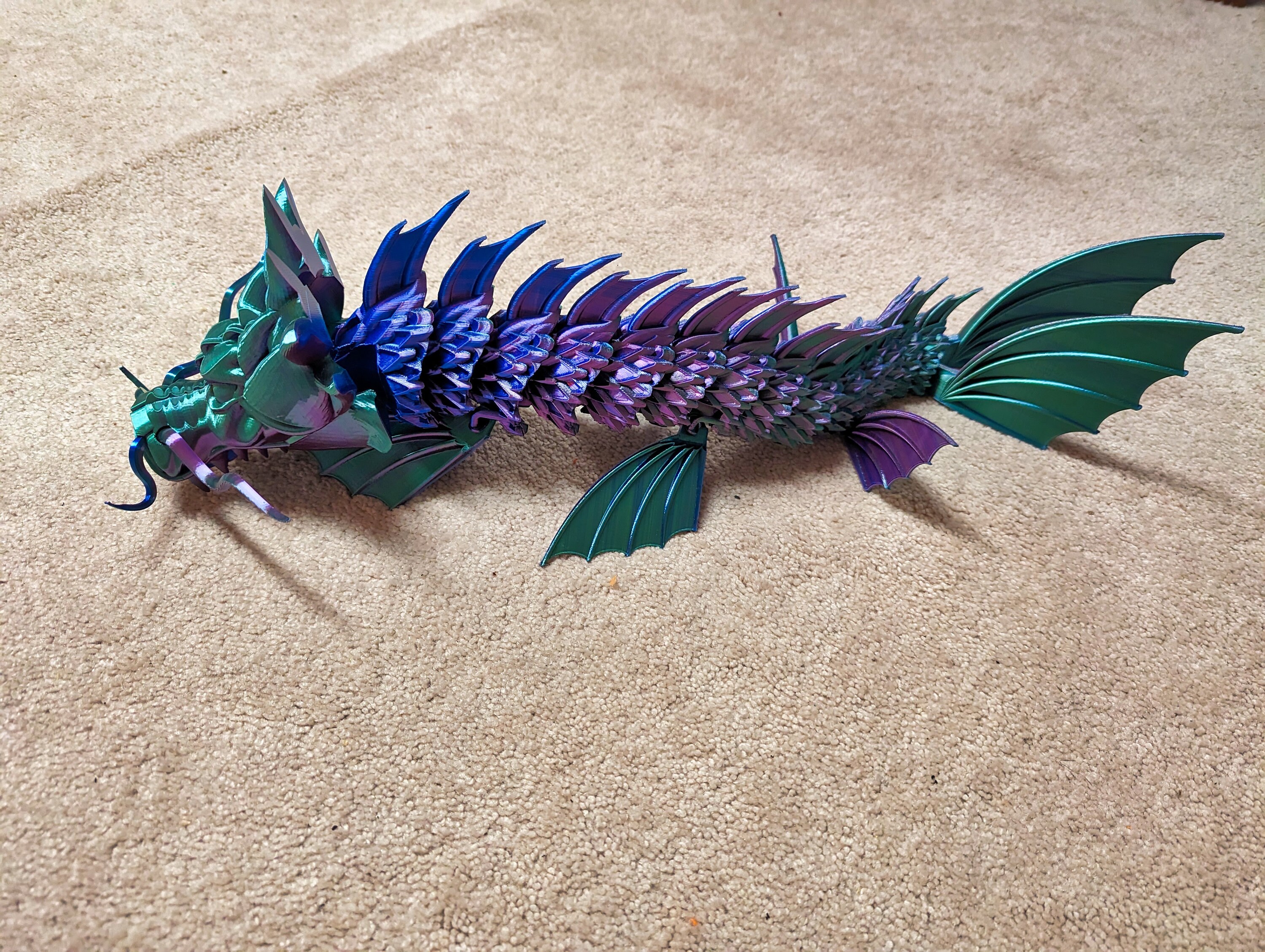 Chinese Dragonfish, Shiny, Oriental, Mancave, Fantasy, 3D Printed ...