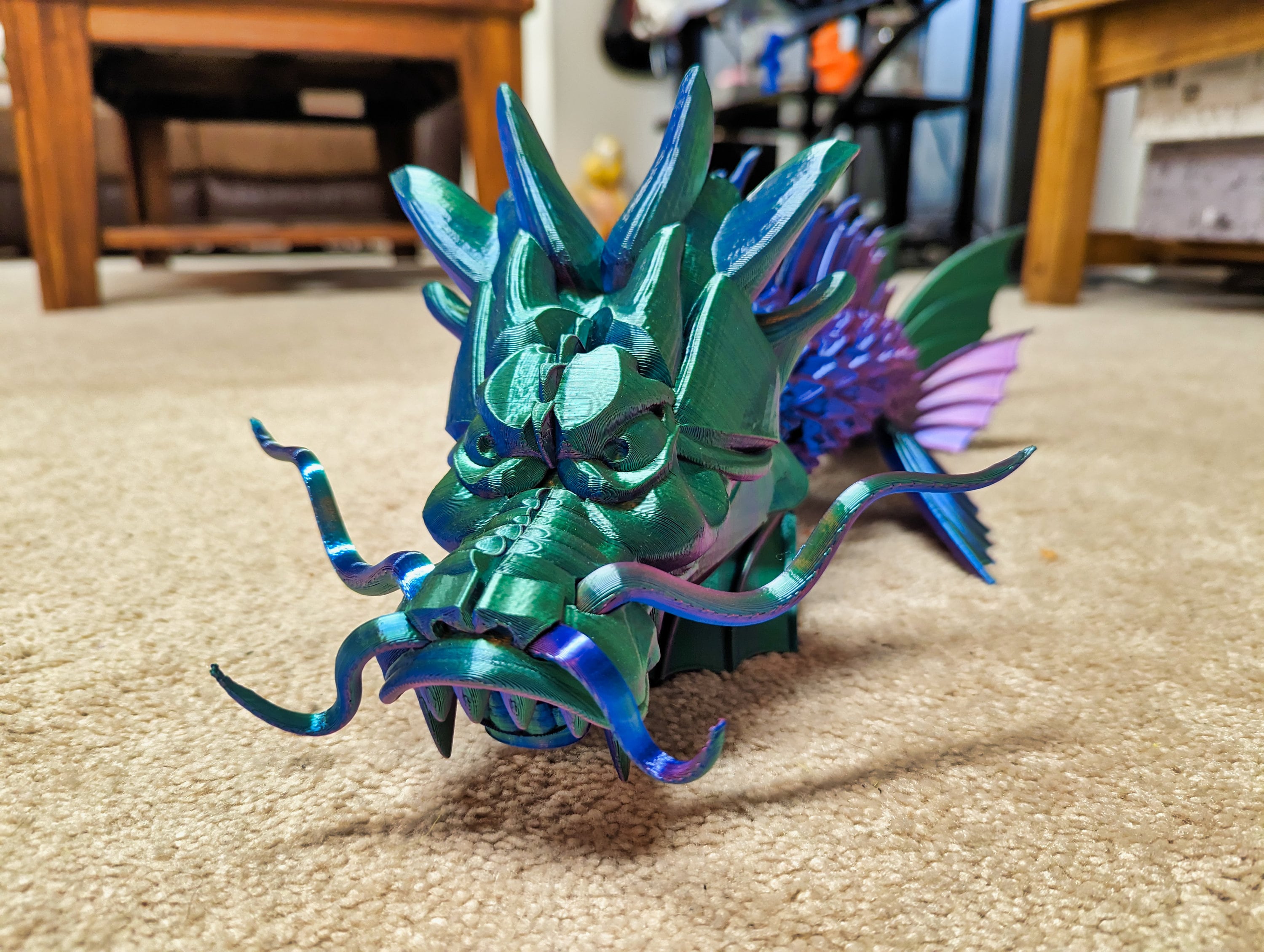 Chinese Dragonfish, Shiny, Oriental, Mancave, Fantasy, 3D Printed ...