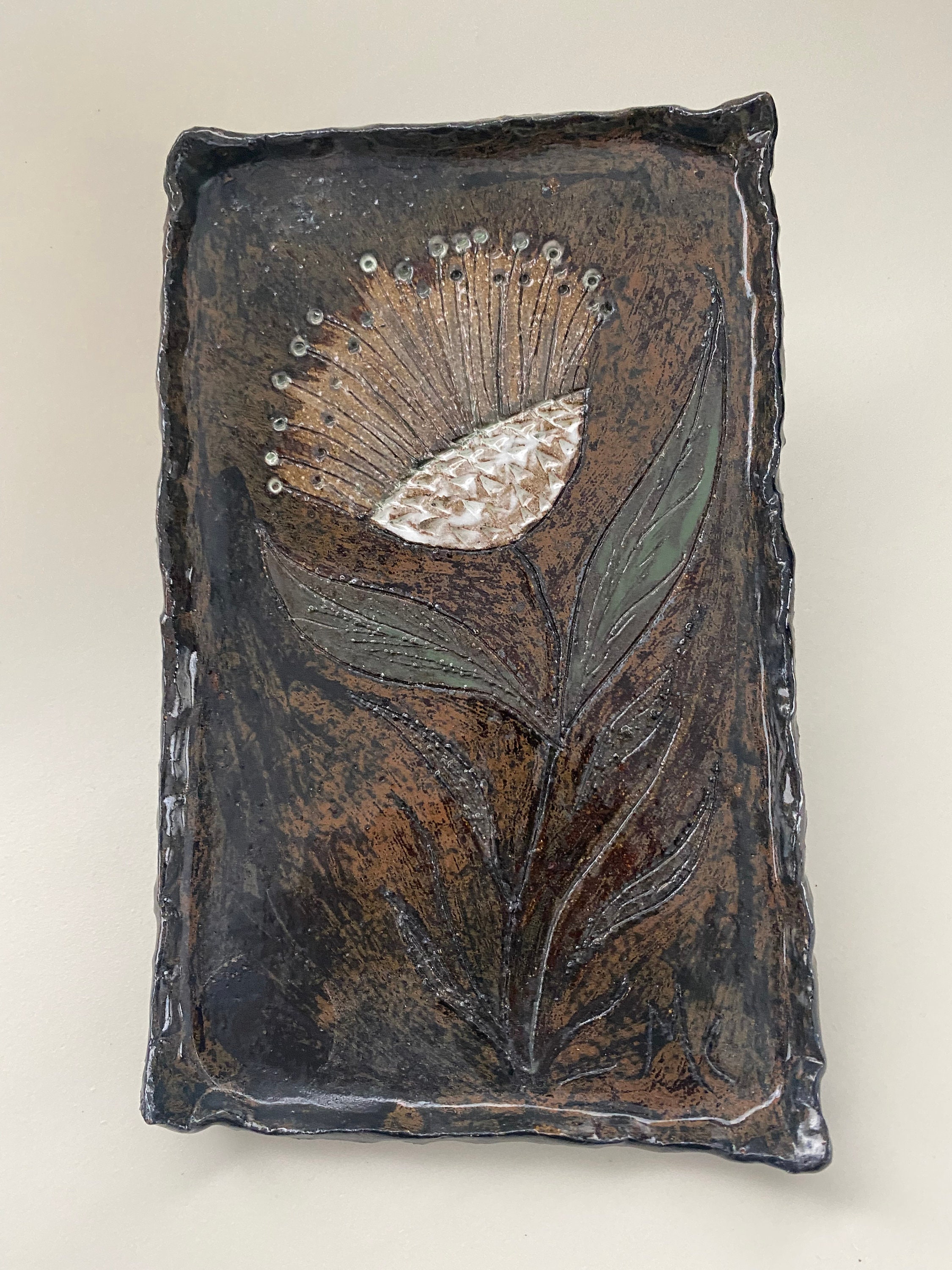 Sgraffito Plate - Etsy