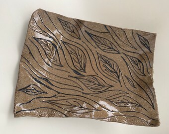 Uniquely Designed Huge Handmade Sgraffito Ceramic Platter Sgraffito ...