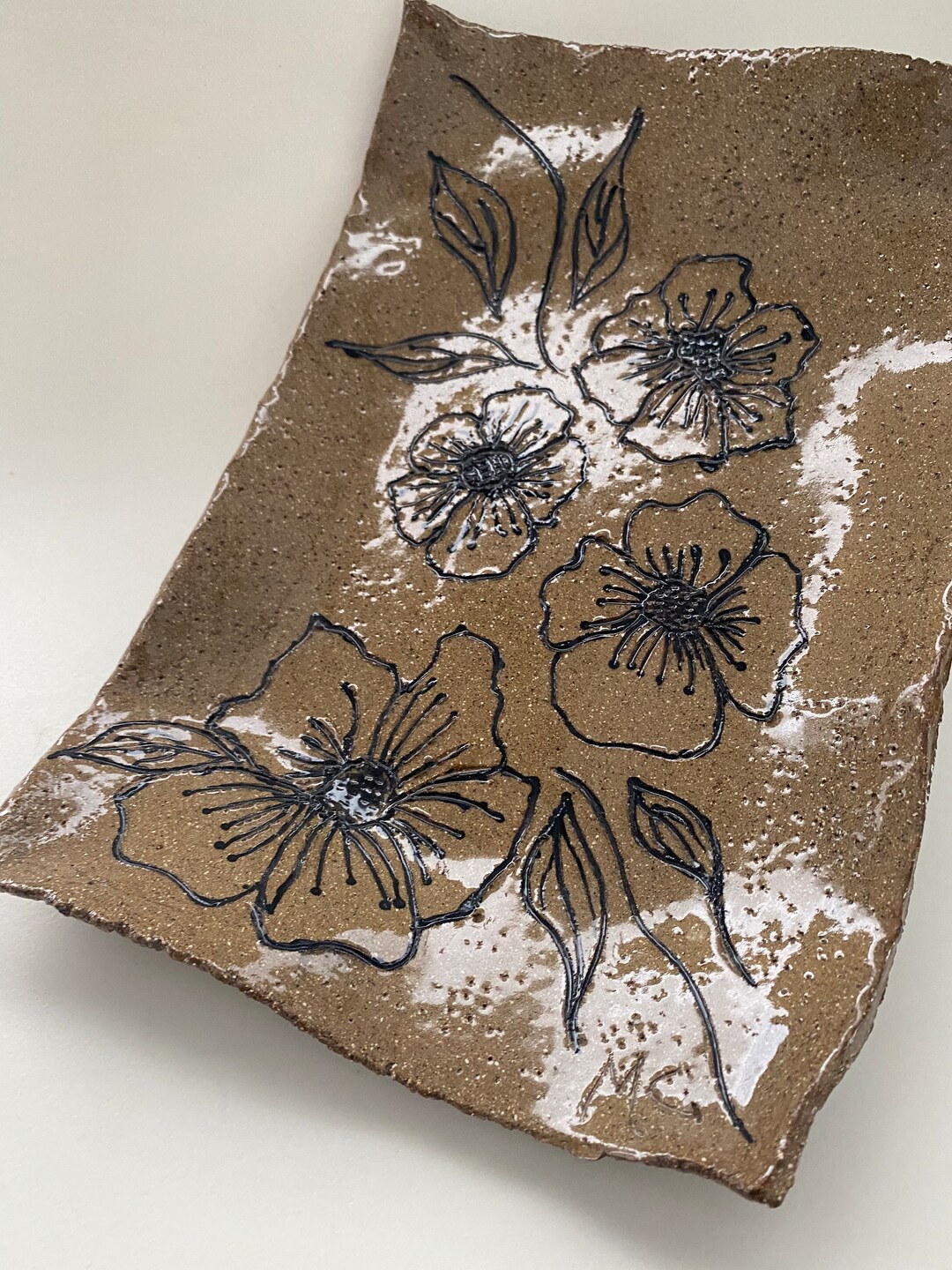 Sgraffito Platter - Etsy