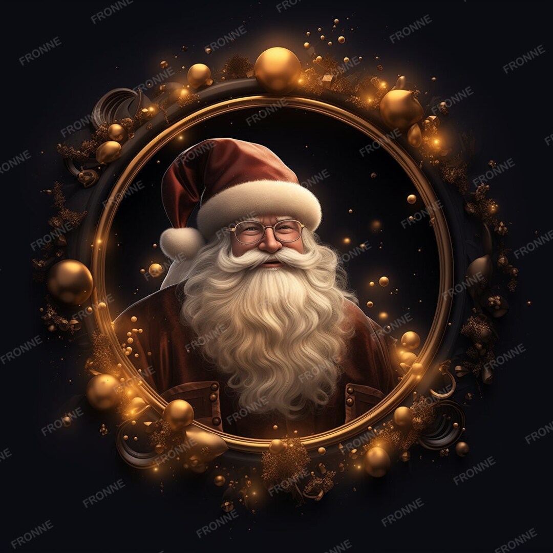 Golden Santa Ornaments - Etsy