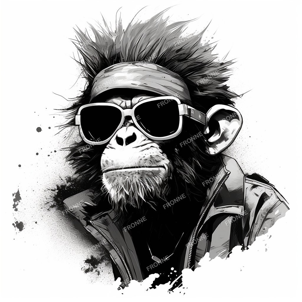 Biker Chimps - 4 Transparent PNG Images - Resolution 4096 X 4096 Pixels ...