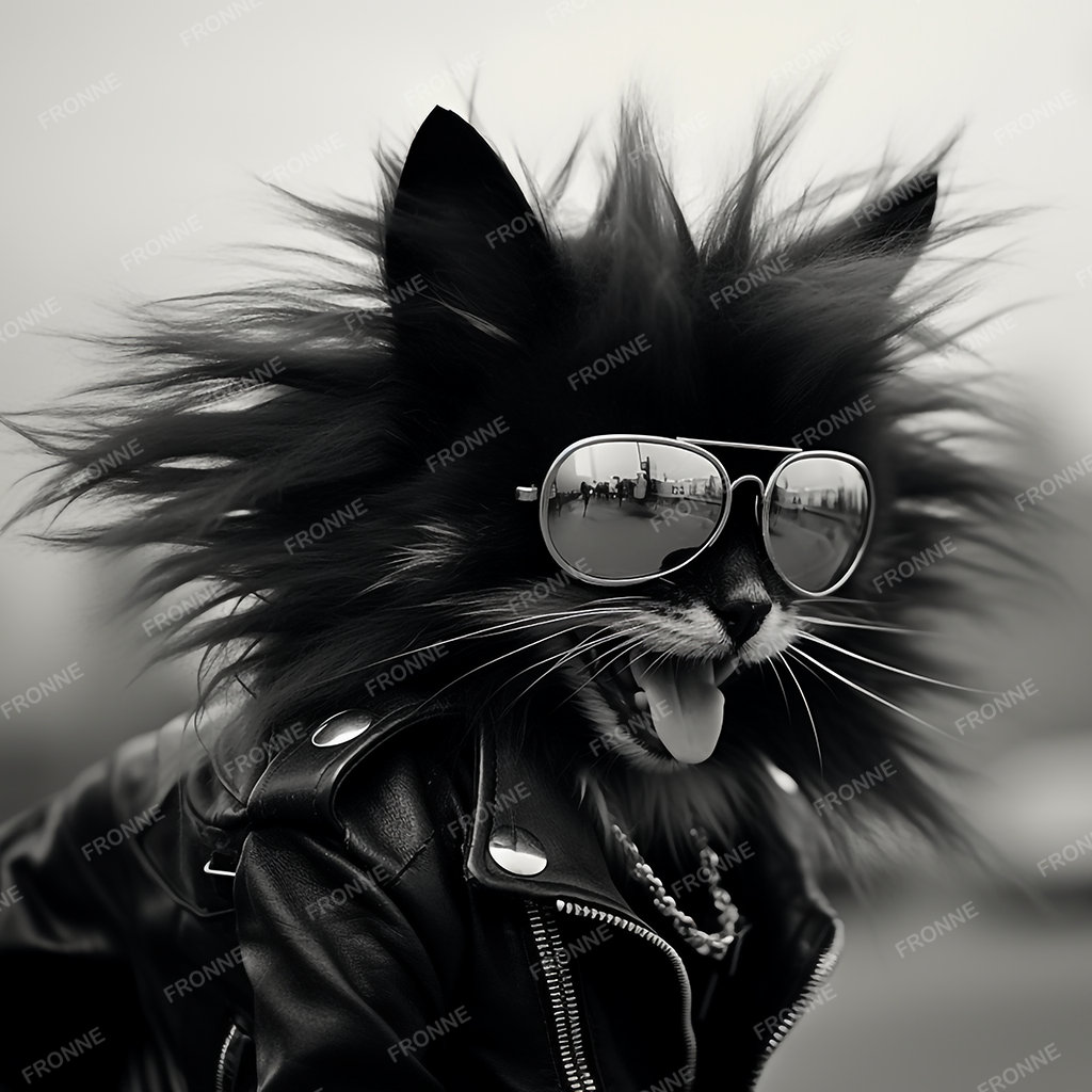 Biker Punk Cats - 4 PNG Images - Resolution 4096 X 4096 Pixels 300 Dpi ...