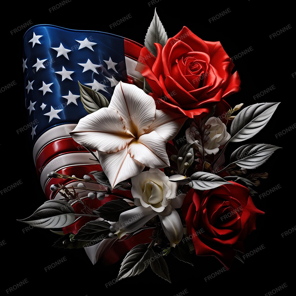 American Blooming Flags USA - Etsy