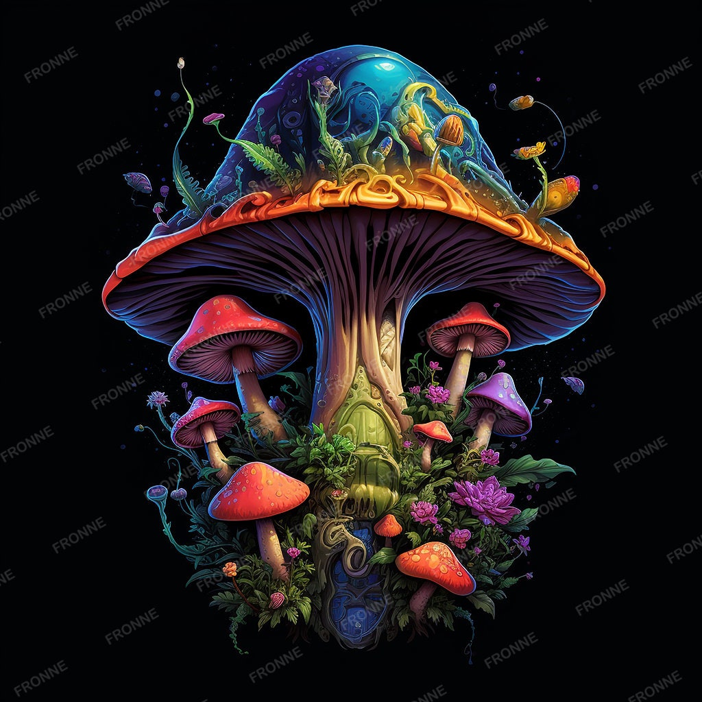 Magic Mushrooms Part 1 - 4 Transparent & 4 Opaque PNG Images - 4096 X ...