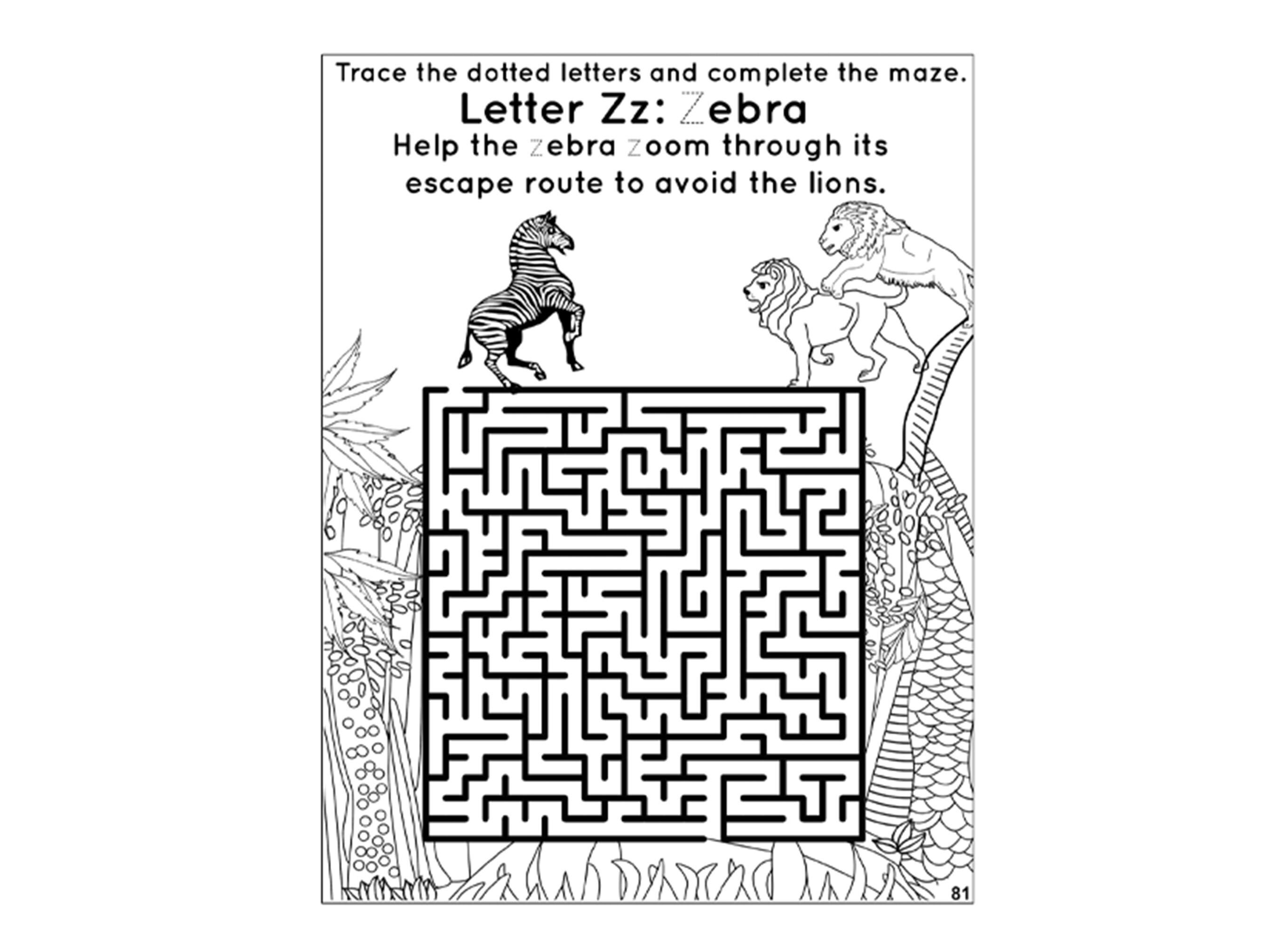 Animal Mazes & Alphabet Tracing Printable Version - Etsy