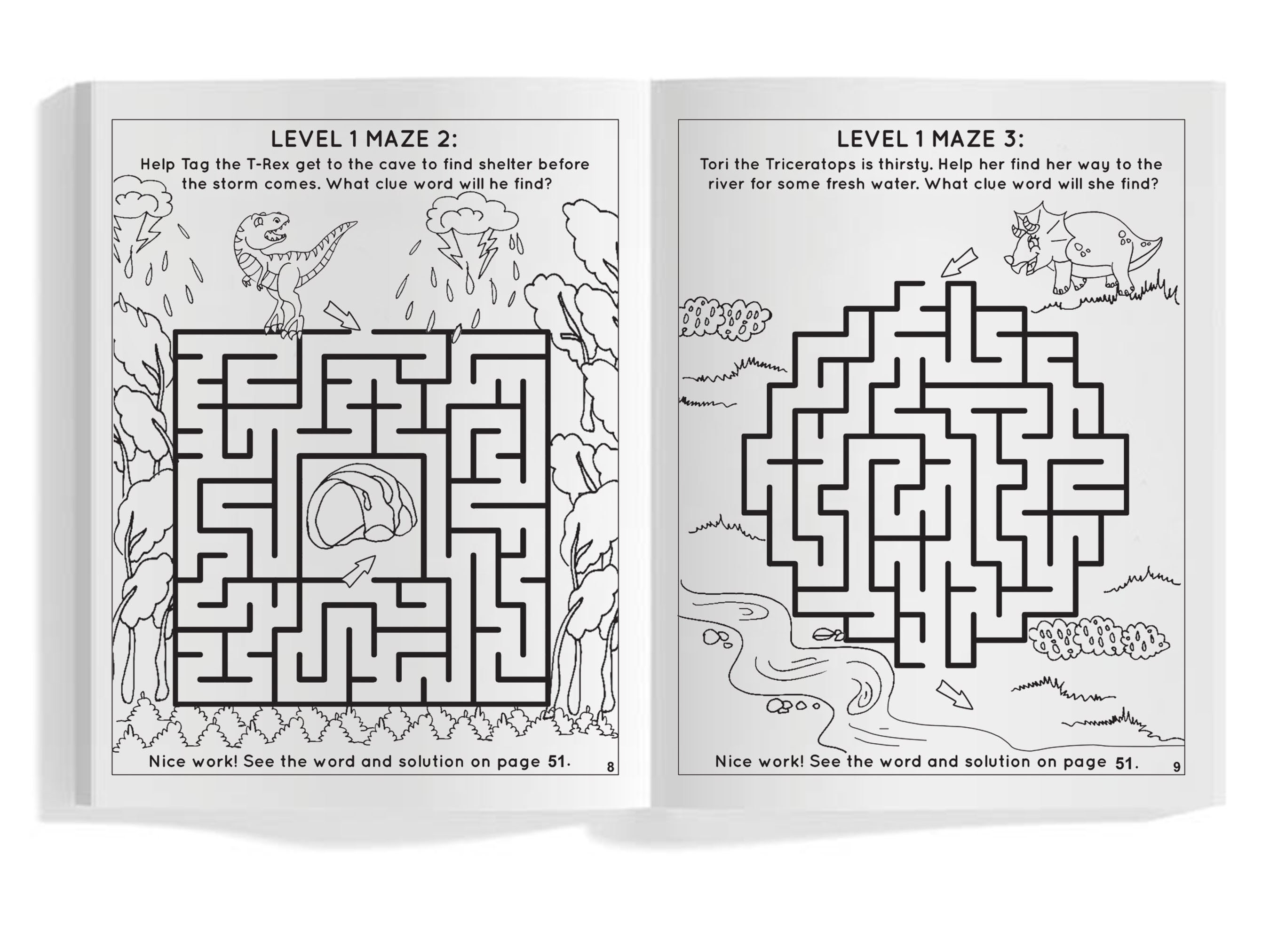 Dinosaur Mazes for Kids Printable Version - Etsy