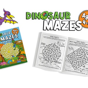 Dinosaur Mazes for Kids - Printable Version - Etsy
