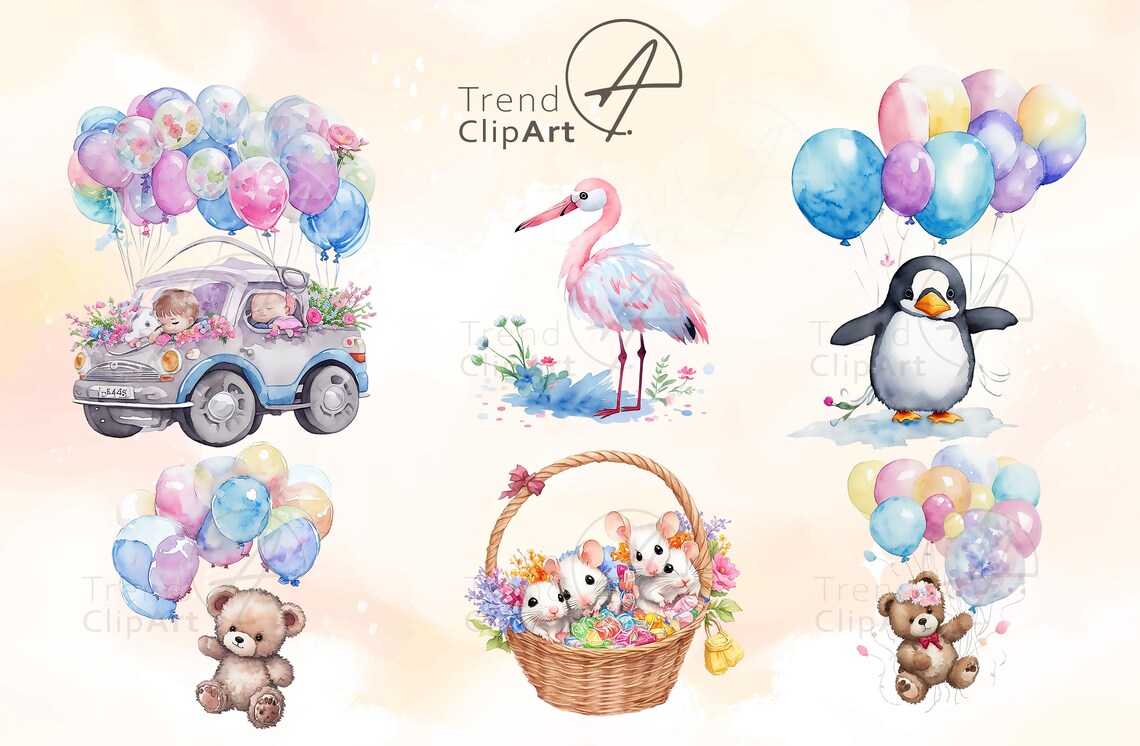 30 Watercolor Baby Shower Clipart Bundle, Baby Boy Girl Clipart, Baby ...