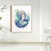 20 Watercolor Magical Mermaid Clipart Bundle, Mystical Clipart, Floral ...