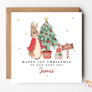 Personalised Peter Rabbit Christmas Card Christmas Gift for Son ...