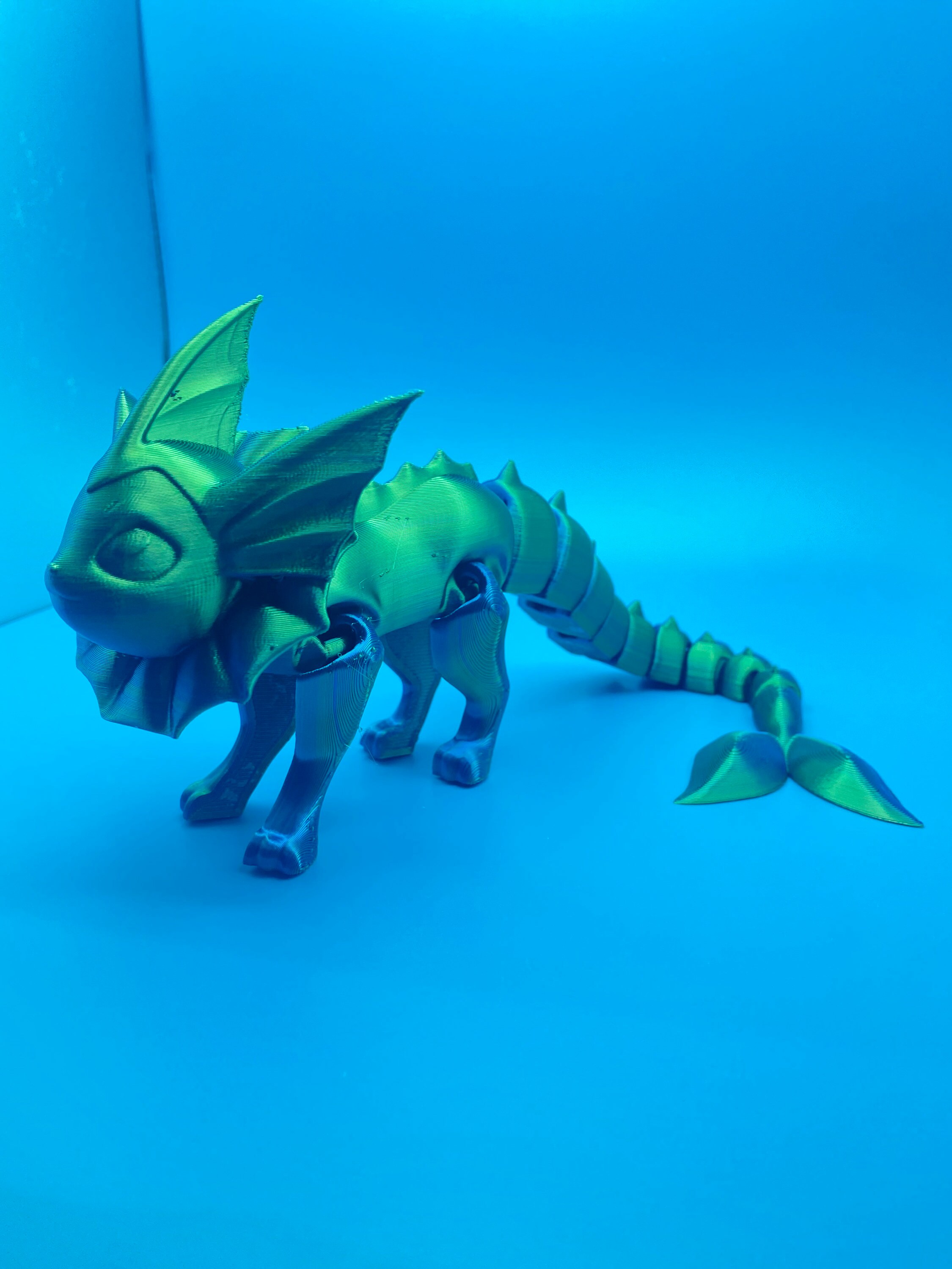 Articulating 3D Printed Vaporeon Figure by Mypokeprints - Etsy