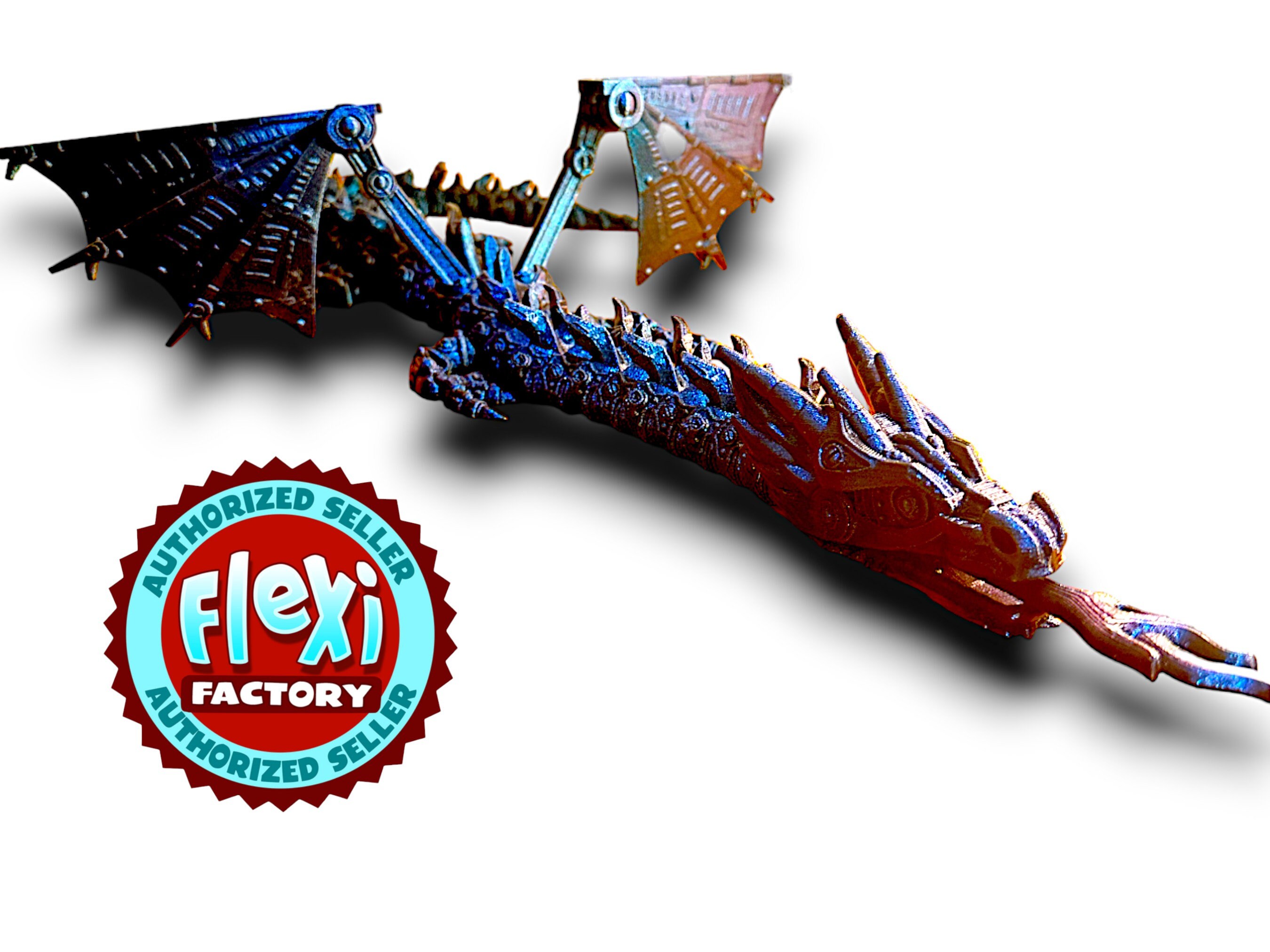 Mech-dragon 3D Printed Flexible Dragon Fully Articulating 3D Model - Etsy