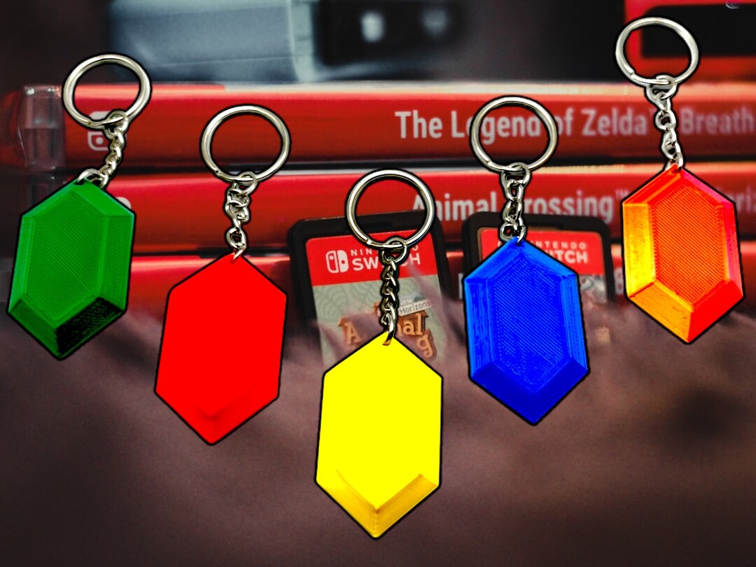 5 Pack Rupee Keychains Legend of Zelda Accessories Hand Made Breath of ...
