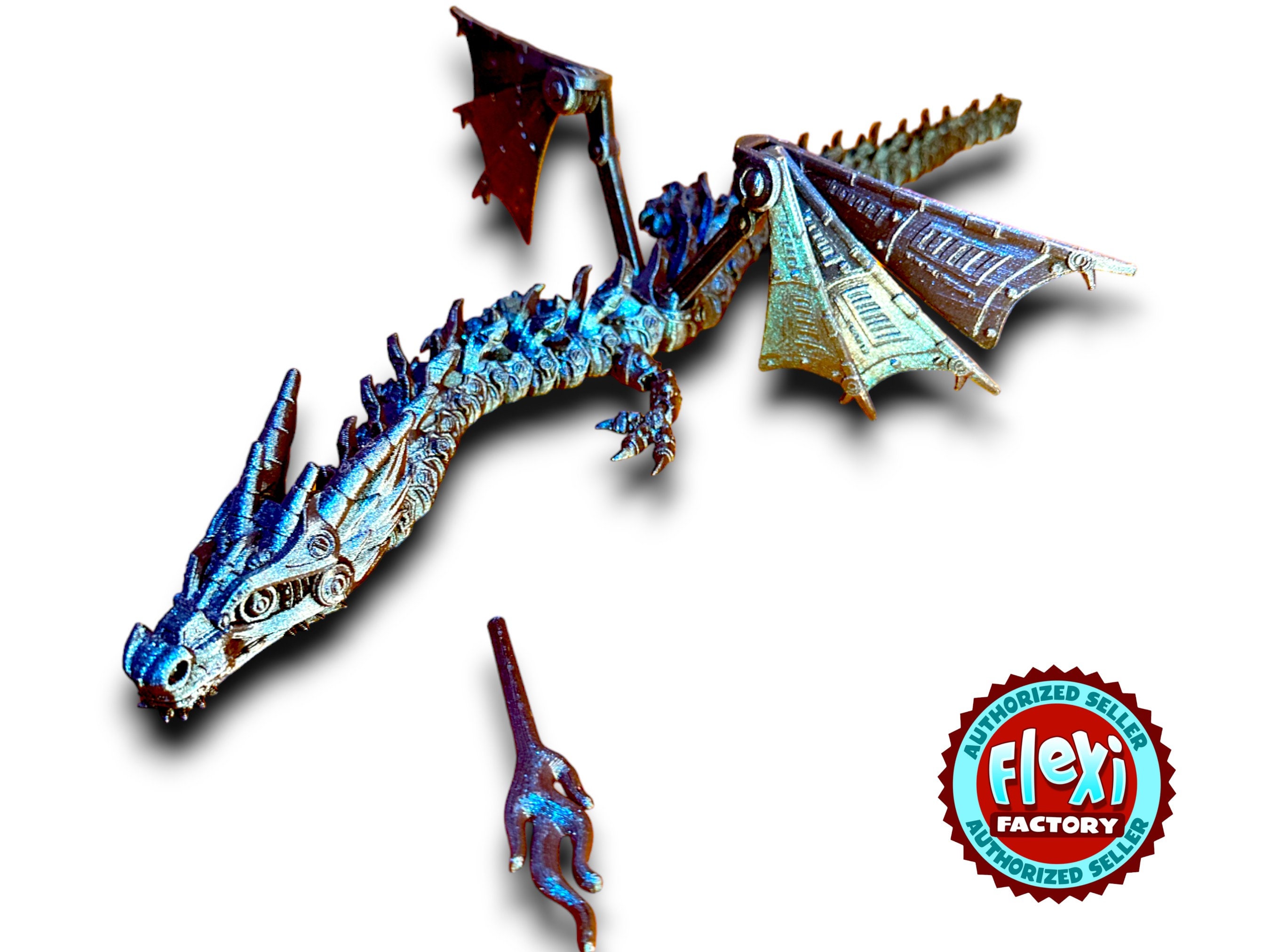 Mech-dragon 3D Printed Flexible Dragon Fully Articulating 3D Model - Etsy