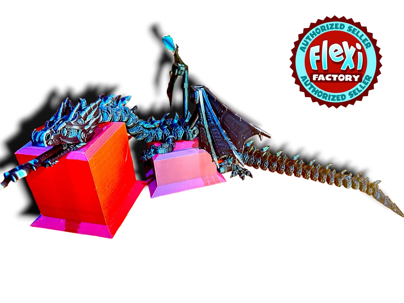 Mech-dragon 3D Printed Flexible Dragon Fully Articulating 3D Model - Etsy