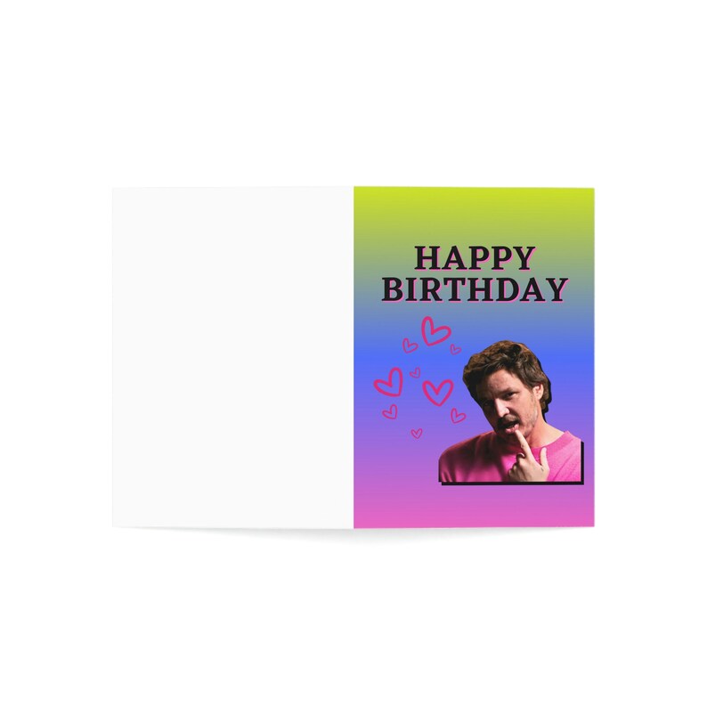 Pedro Pascal Happy Birthday Card - Etsy