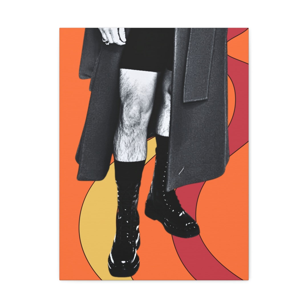 Pedro Met Knee Orange / Red Background Digital Art on Canvas - Etsy