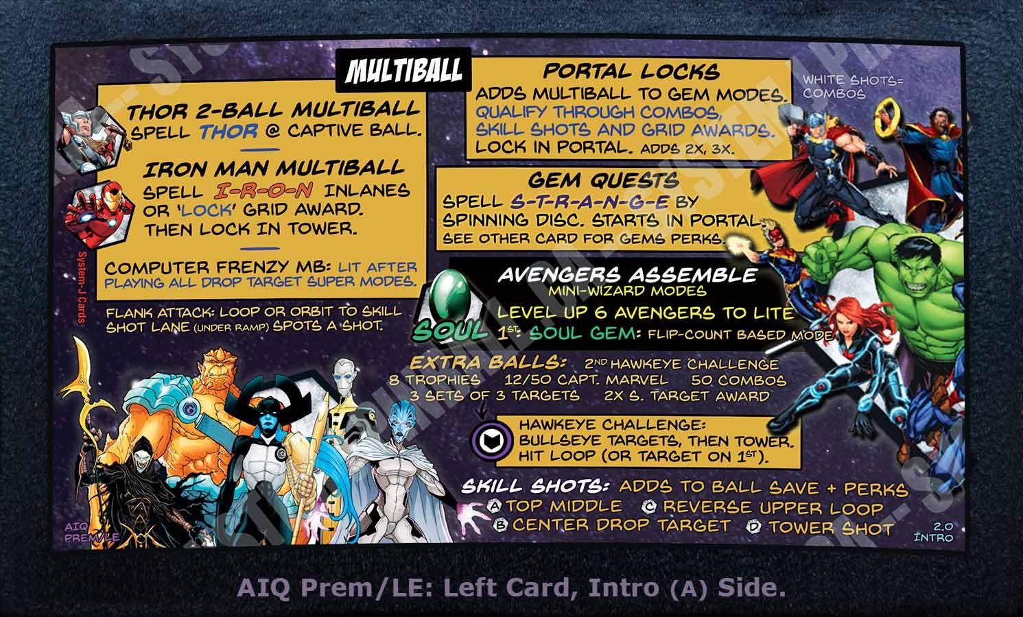 V2 Updated Rule Cards for Avengers: Infinity Quest Pinball -- Pro and ...