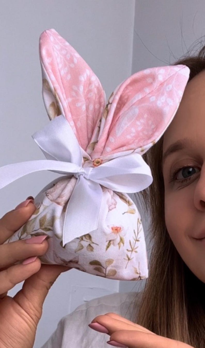 UPDATED | DIY Bunny Ear Pouch Sewing Pattern | Easter Gift Bag Template ...