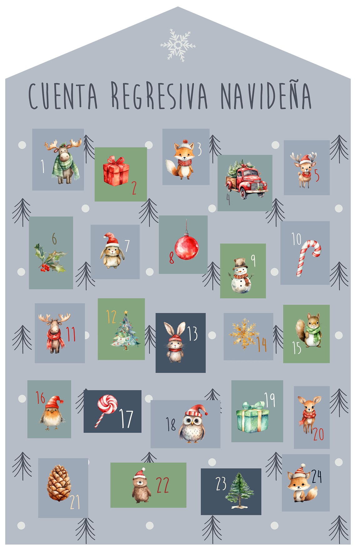 Spanish Language Advent Calendar / Calendario De Adviento DIGITAL En ...