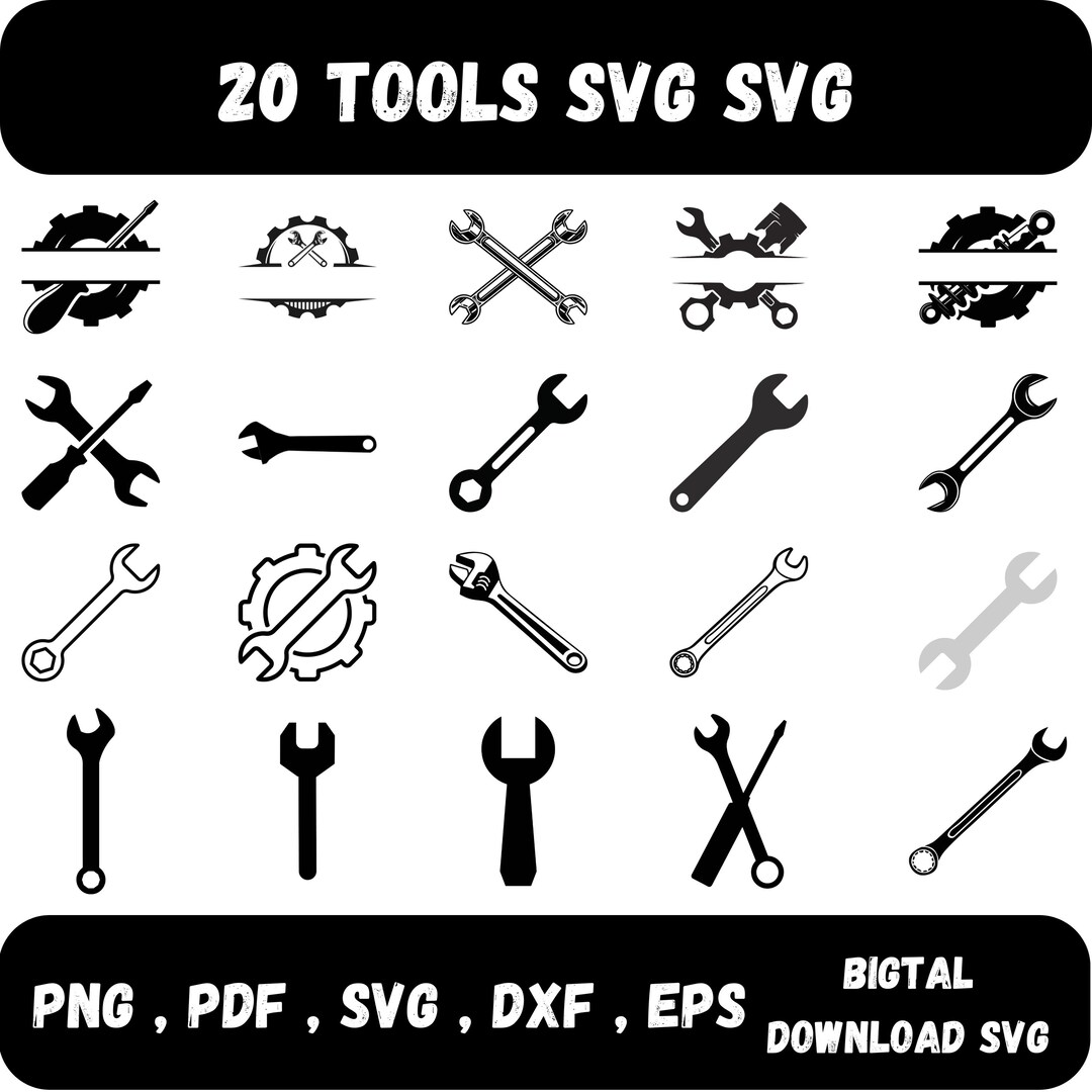 Tools Monogram, Tool Box Svg, Repair Tools Svg, Handyman Svg, Tools ...