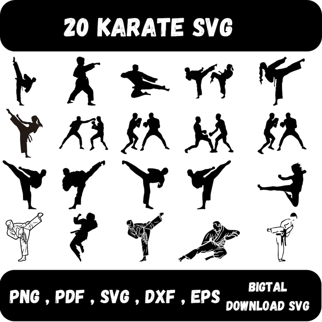 Karate SVG Bundle, Karate Fighter Bundle, Karate Cricut, Karate Quotes ...