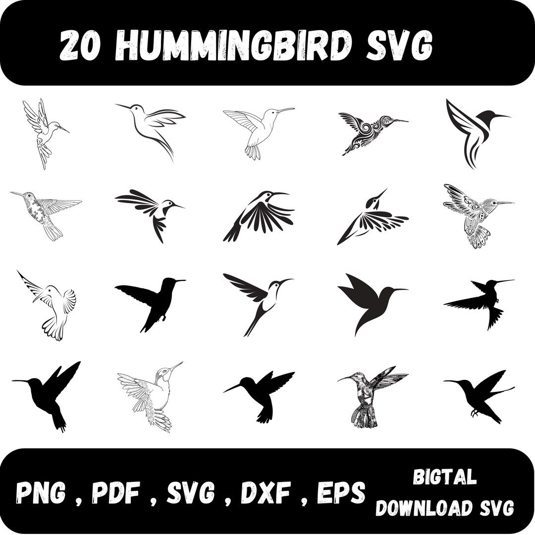 Hummingbird Svg Bundle, Hummingbird Png, Bird Svg, Svg for Shirt ...