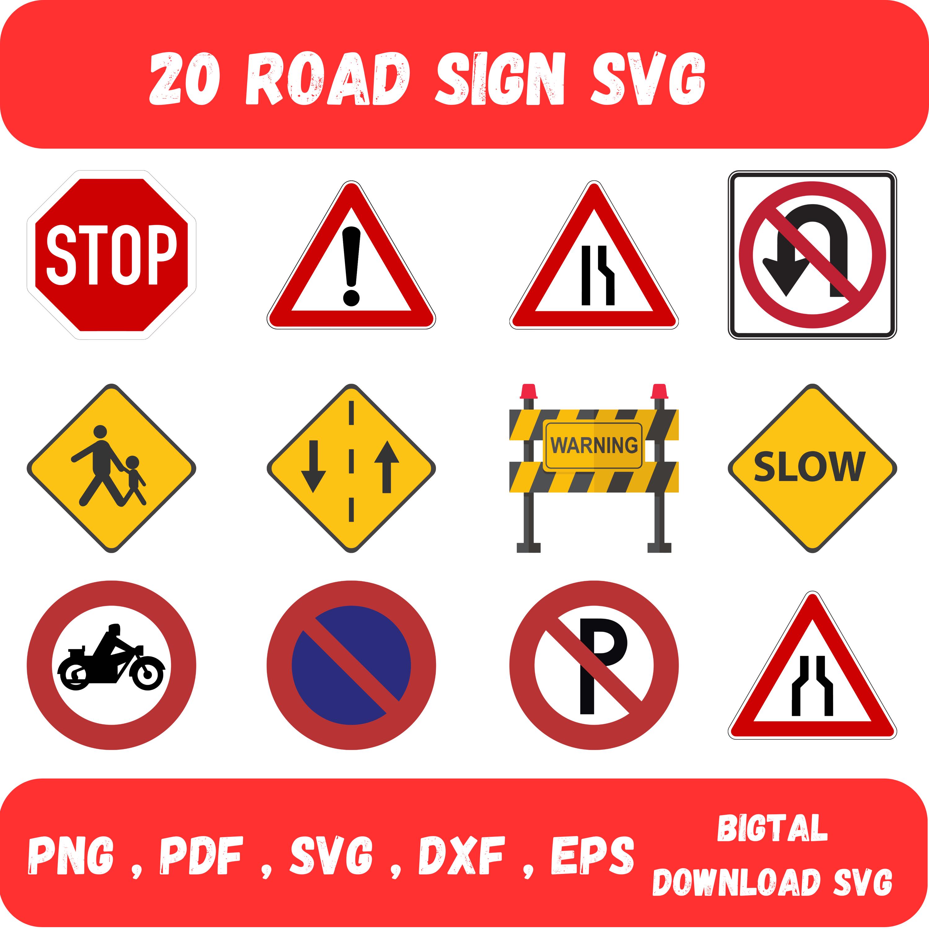 Traffic Signs Svg Bundle, Traffic Signs, Traffic, Road Sign SVG - PNG ...