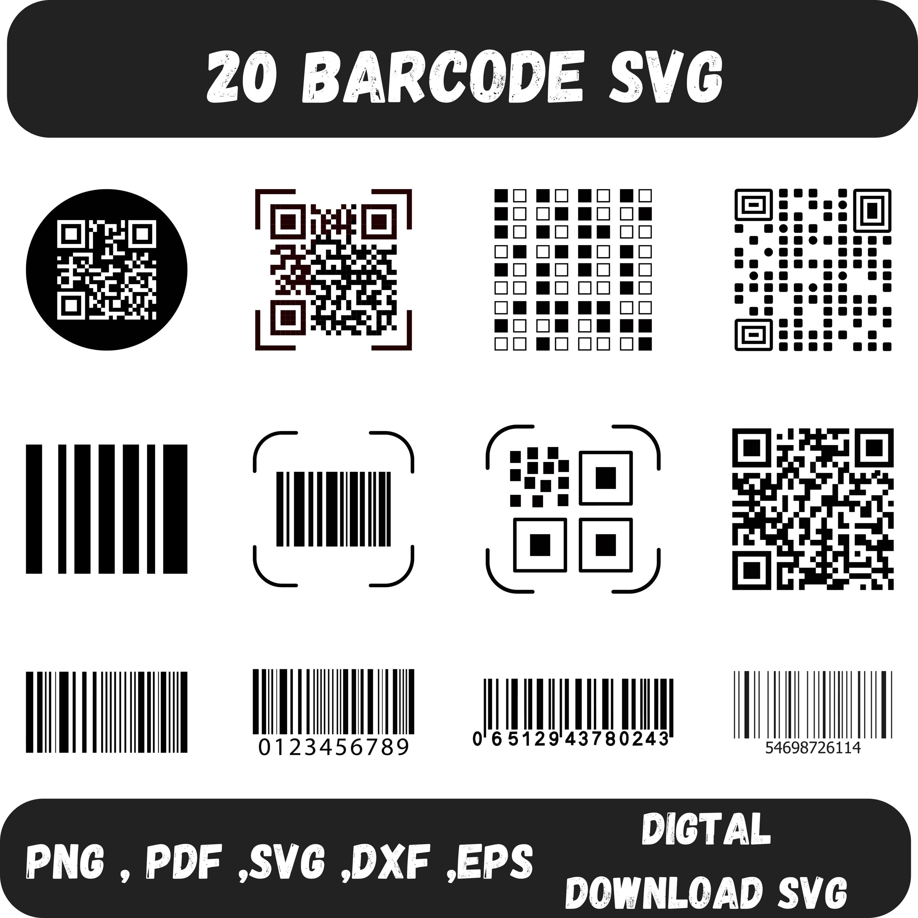 Barcode Svg Bundle | Barcode Cut Files | Svg for Cricut Files | Barcode ...