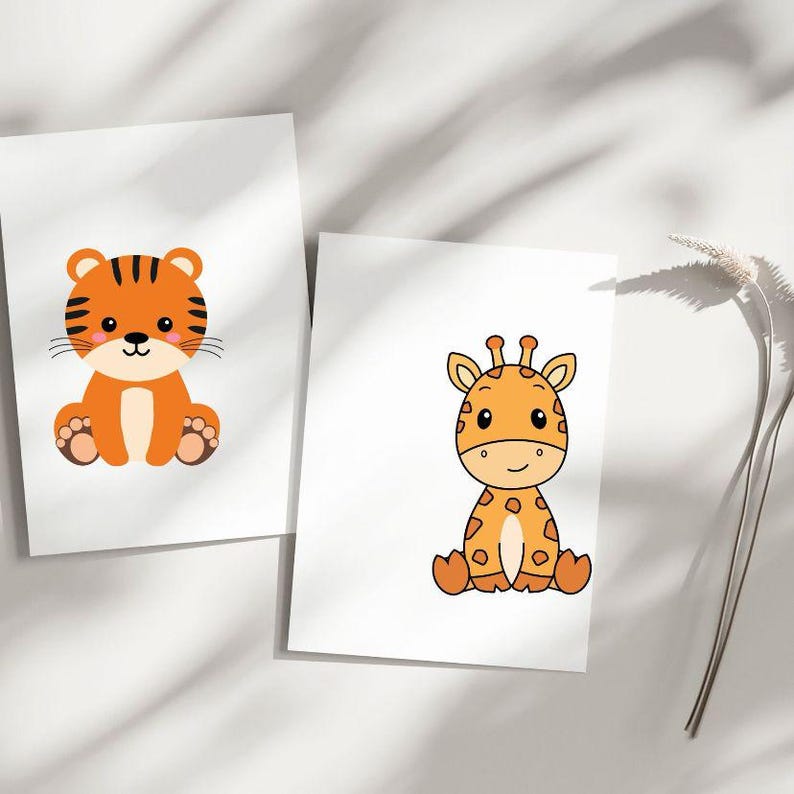 Safari Animals Layered SVG | Adorable African Jungle Animal Cut File ...