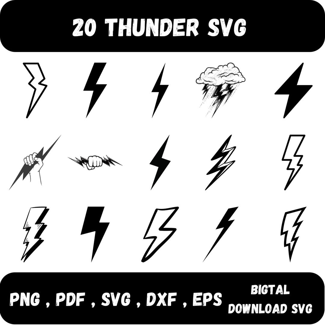 Lightning Bolt Svg - Lightning Svg Bundle, Lightning Bolt Svg, Flash ...