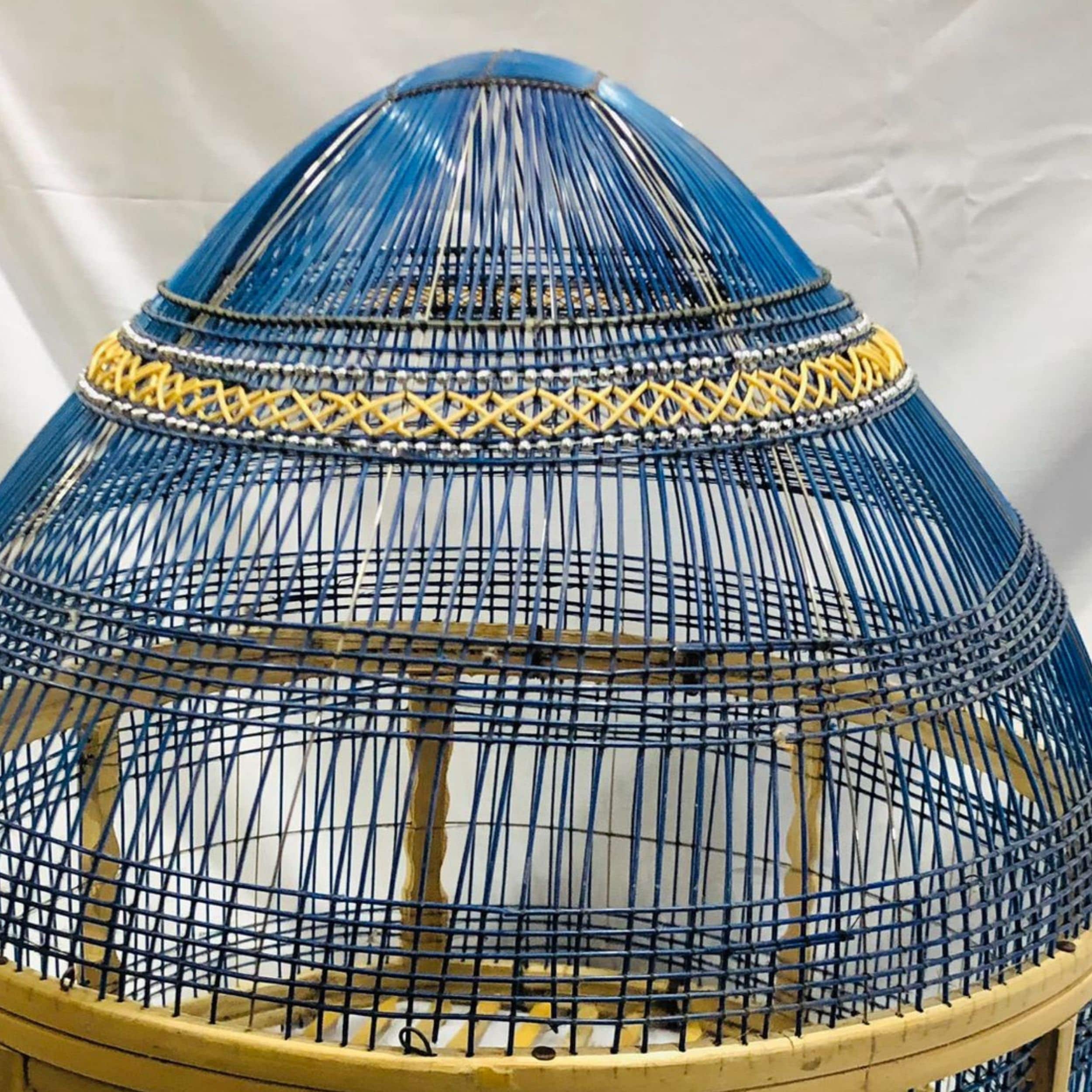 Large Oval Bird Cage Full Handmade , Brown Rustic Cage , Canary Cage ...