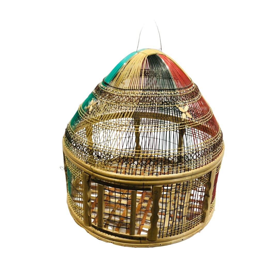 Large Oval Bird Cage Full Handmade Brown Rustic Cage - Etsy