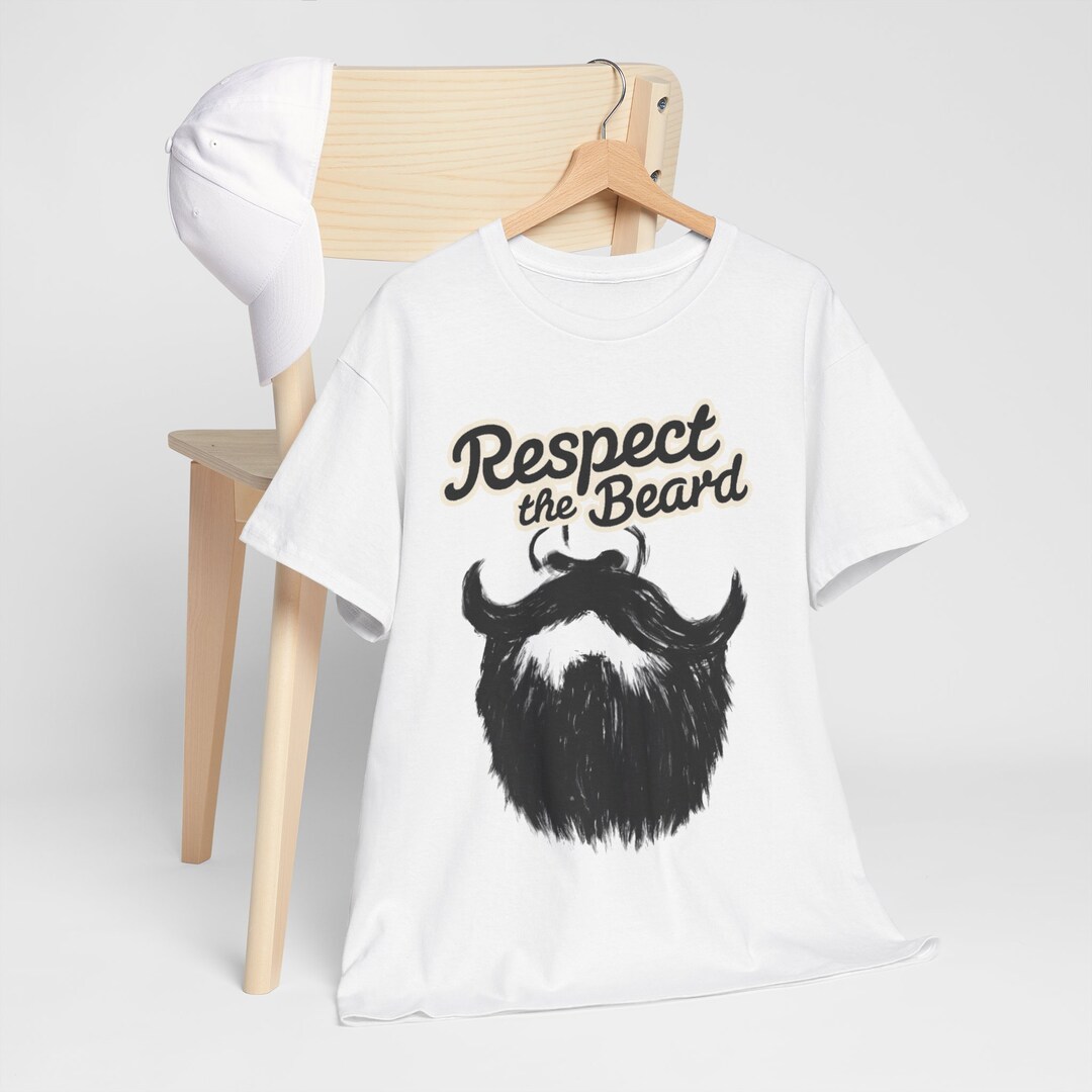 Respect the Beard Shirt, Beard Silhouette Tee , Uncle Shirt, Beard Dad ...