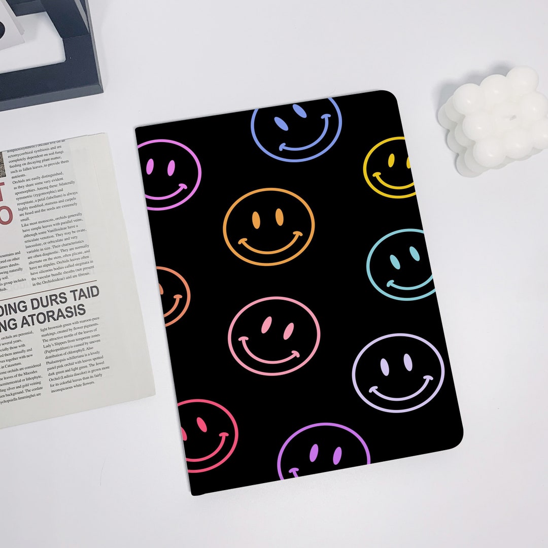 Smiley Face Black iPad Air 5 2022 iPad 10 2022 iPad 9 Case,ipad Pro 11 ...