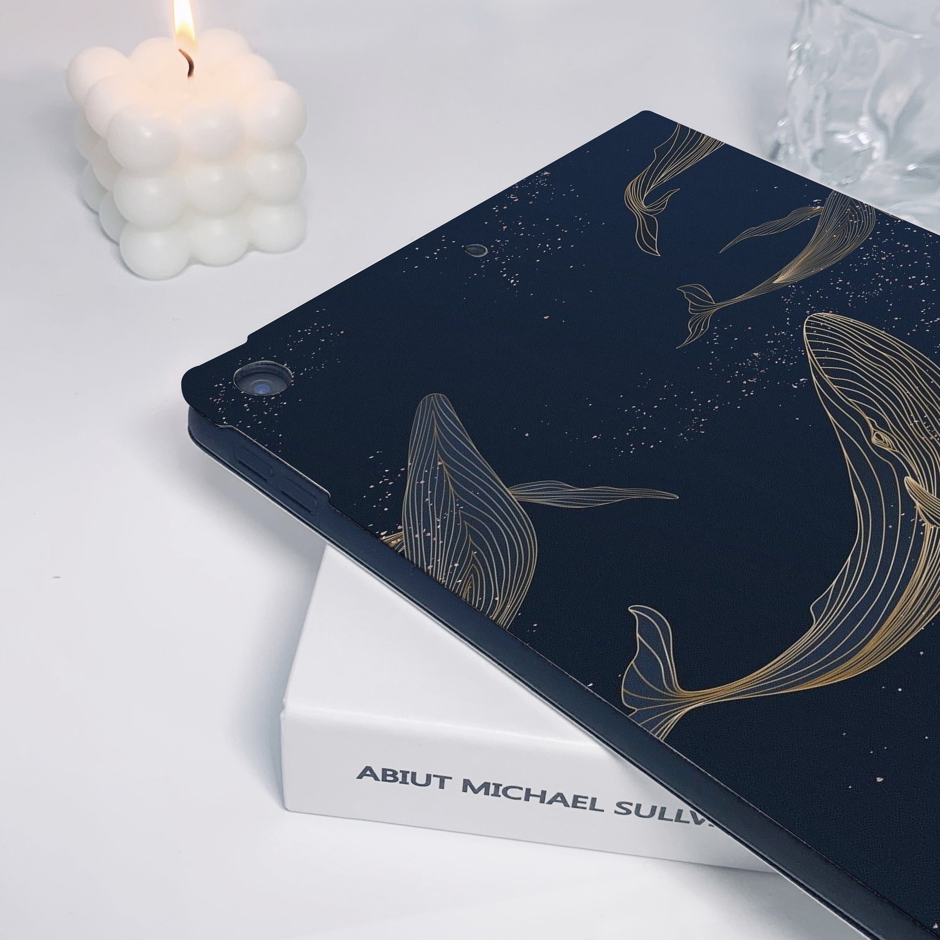 Cute Dolphin Dark Blue iPad Air 5 2022 iPad 10 2022 iPad 9 Case,ipad ...