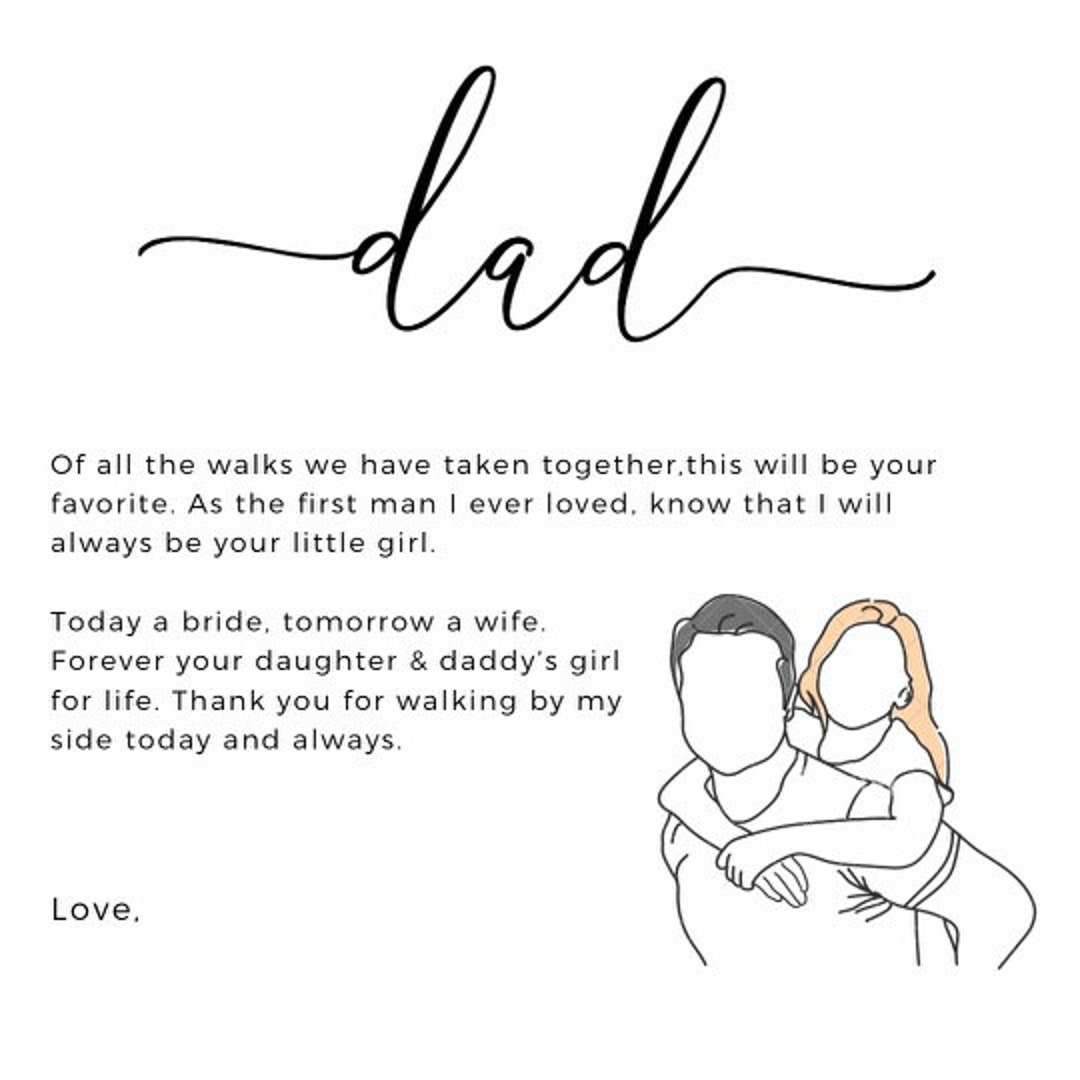Personalized Father of the Bride Gift Personal Poem Wedding Day Gift ...