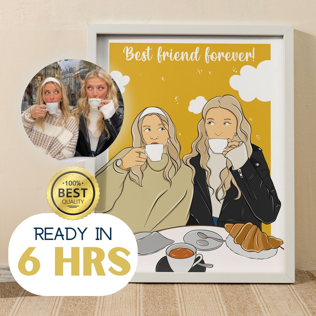 Custom Digital Portrait, Minimalist Digital Drawing, Personalized ...