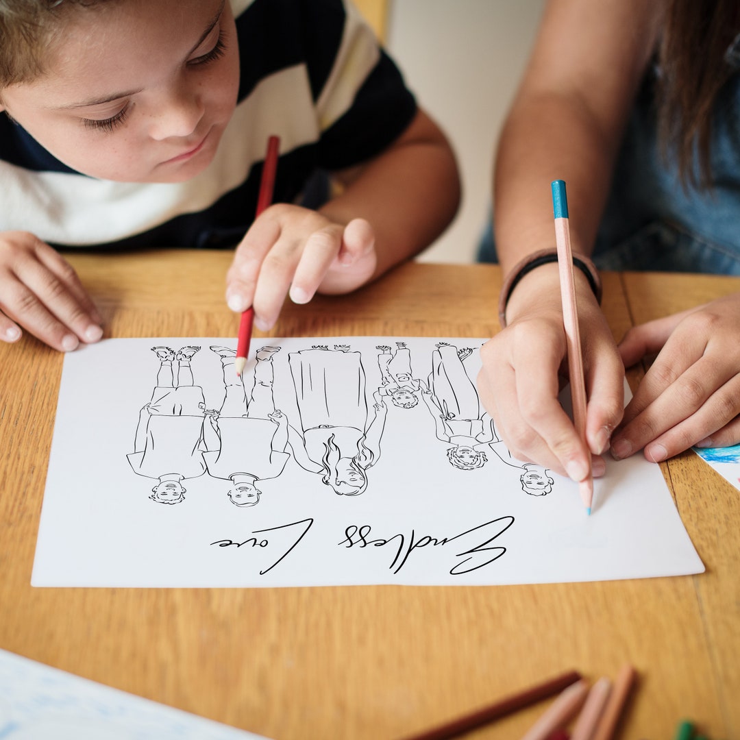 Personalized Photo Coloring Pages, Custom Coloring Page, Party Activity ...