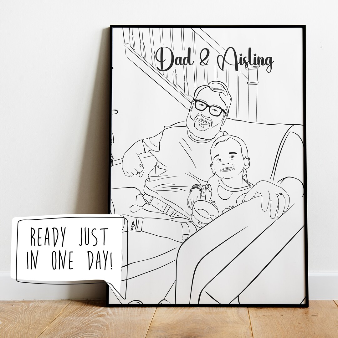 Personalized Drawing Custom One Line Drawing One Line Portrait Custom ...