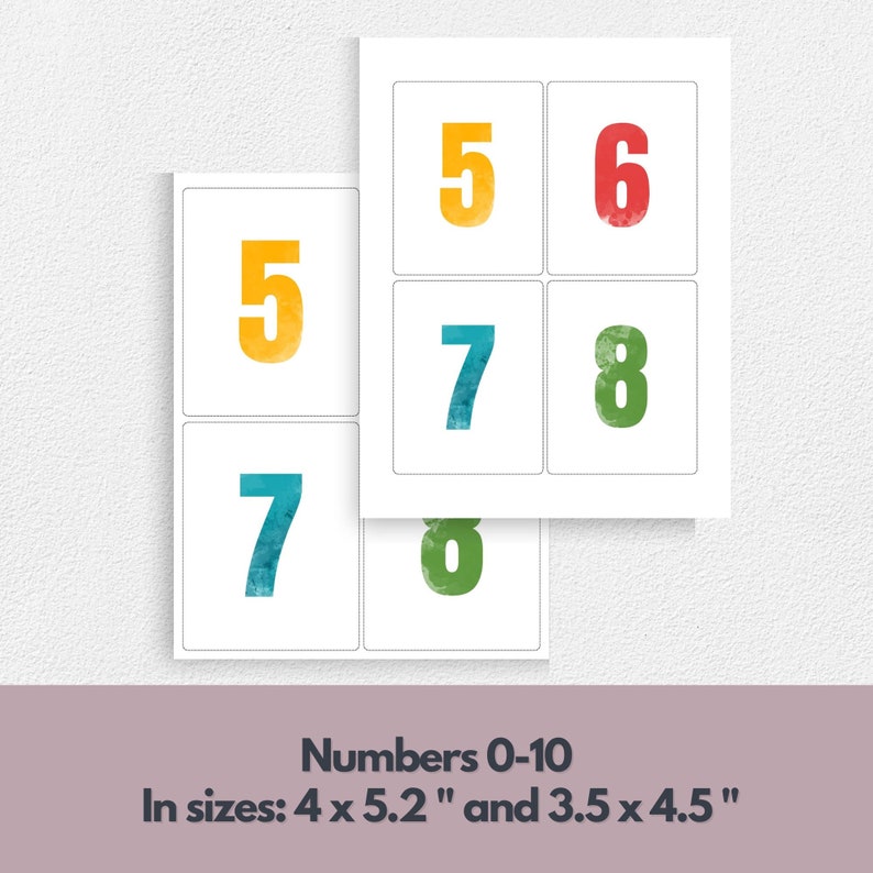 Montessori Number Flashcards Homeschool Learning Materials - Etsy