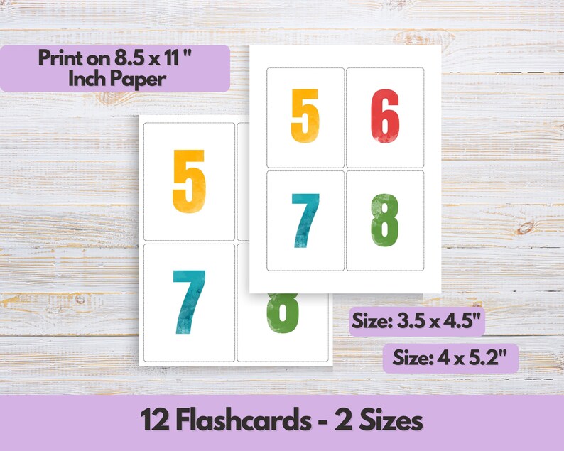 Montessori Number Flashcards Homeschool Learning Materials Printable ...