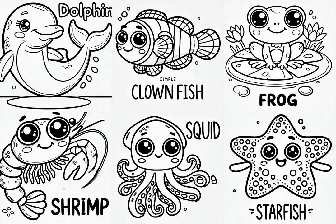 50 Printable Animal Coloring Pages for Kids – No Duplicates! A Fun Way ...